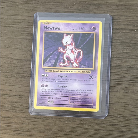 Pokemon | Toys | Pokemon Mewtwo Trading Card Purple And Yellow | Poshmark